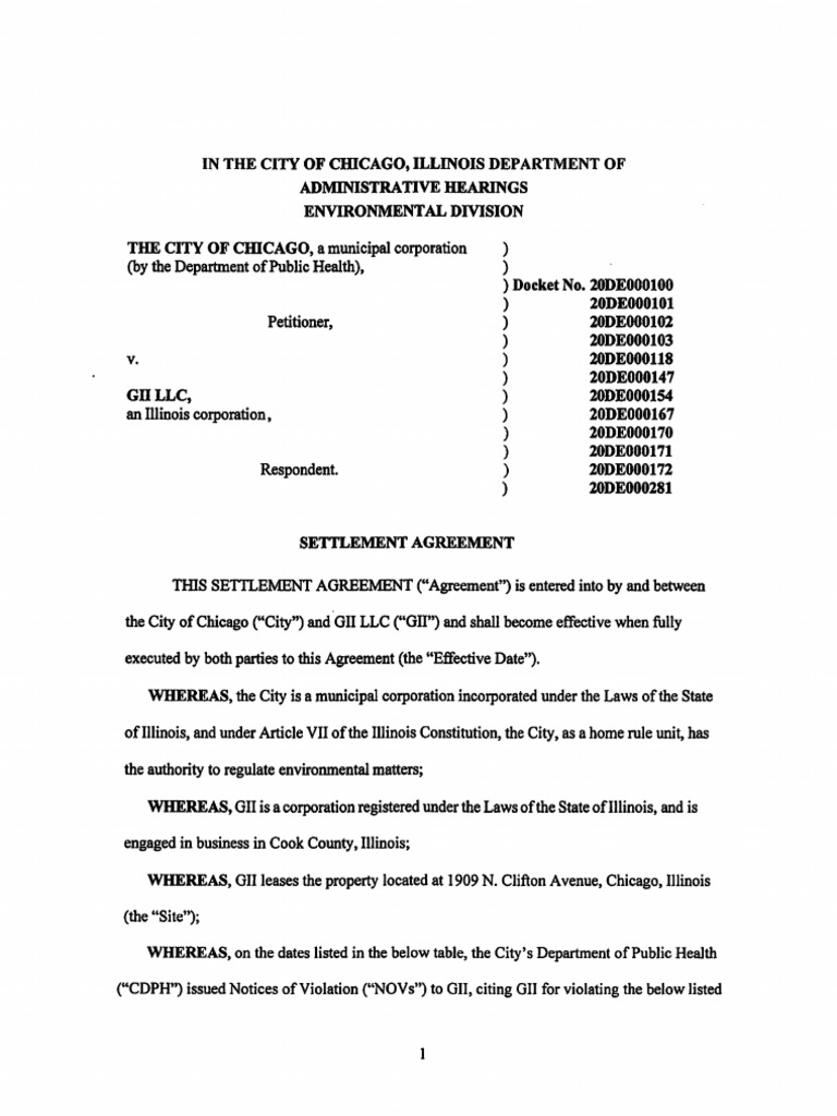 General Iron Settlement of CDPH Citations - Fully - Executed - 10.30.20 | PDF