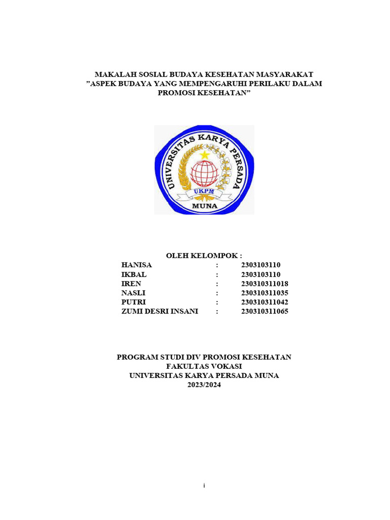 Makalah Sosial Budaya | PDF | Pengembangan Diri