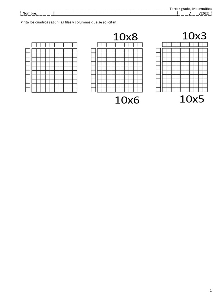 Tablas de Multiplicacion | PDF