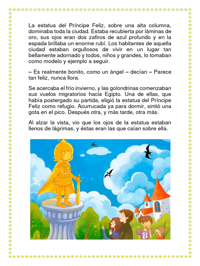 La Estatua Del Príncipe Feliz | PDF | Libros para adolescentes
