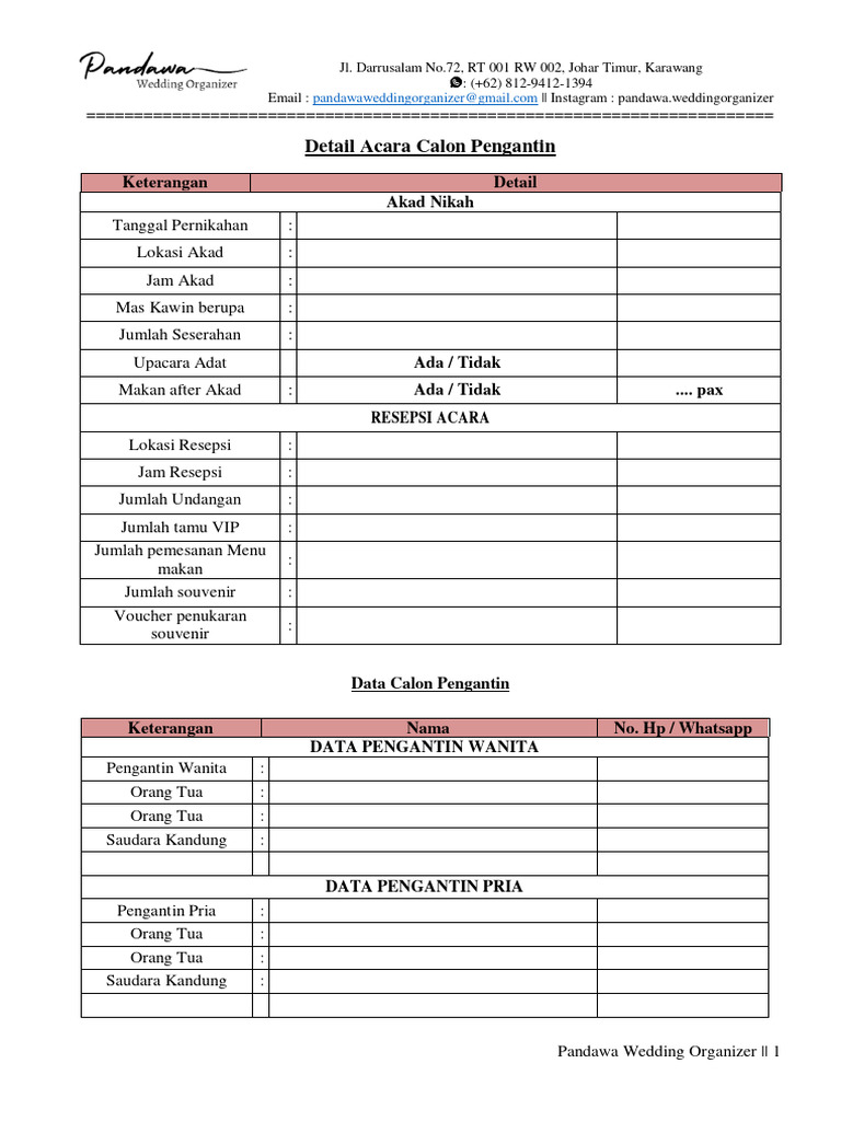 Format Rundown New Client | PDF