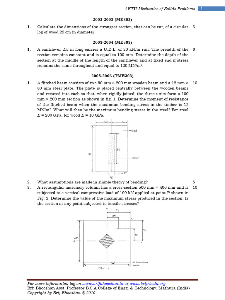 5 Theory of Flexure For Initially Straight Beams | PDF | Bending | Beam ...