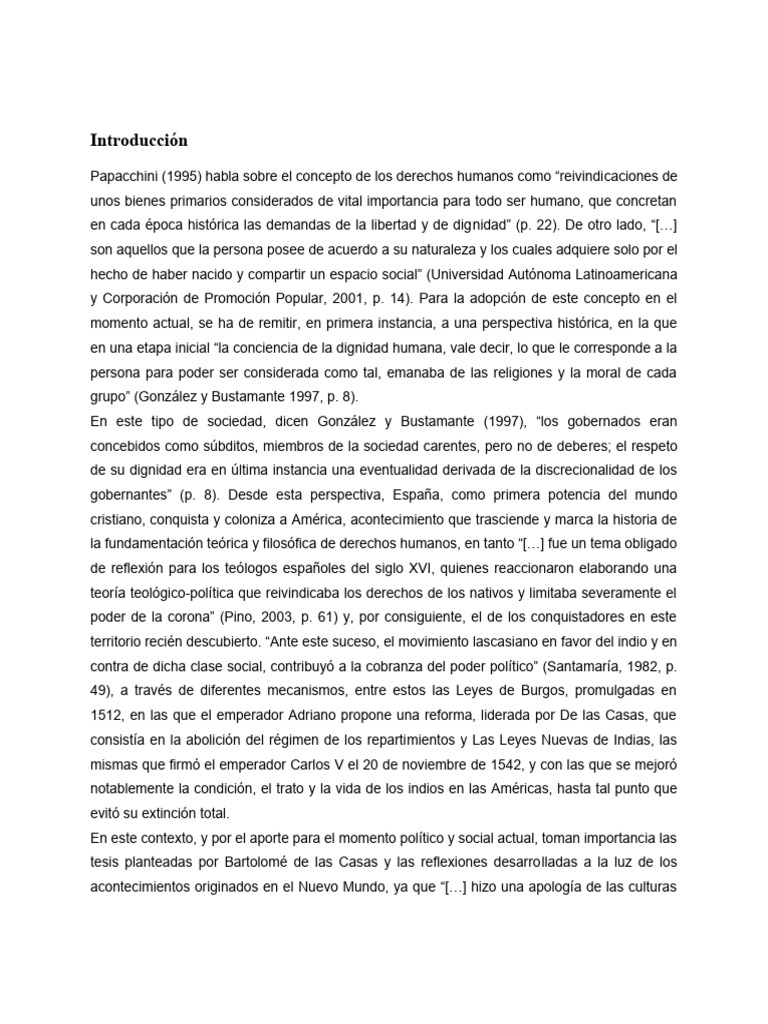 Bartolomé de las Casas y Derechos Humanos | PDF | La Ley natural ...