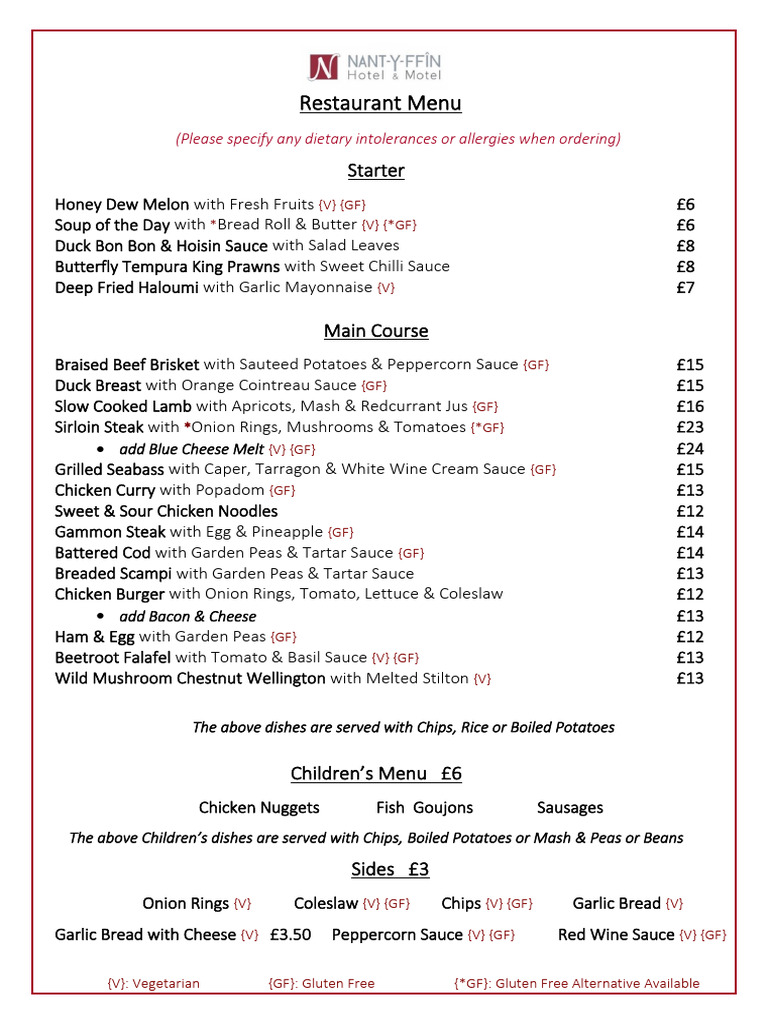 Restaurant Menu (August 2022) | PDF | Sauce | Foods