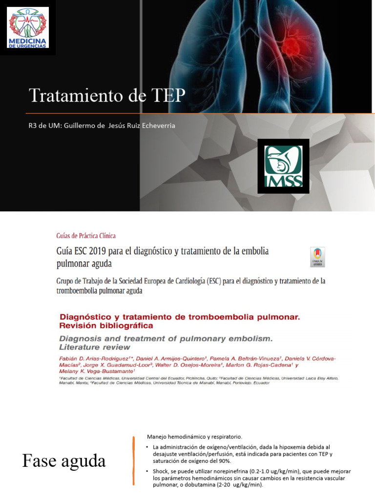Tratamiento de TEP | PDF | Medicina | Emergencias Médicas