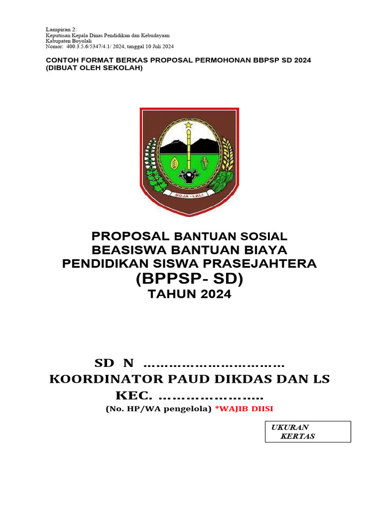 Proposal Permohonan | PDF