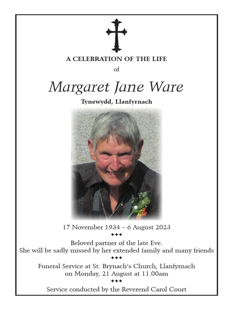 Margaret Jane Ware (Proof) | PDF