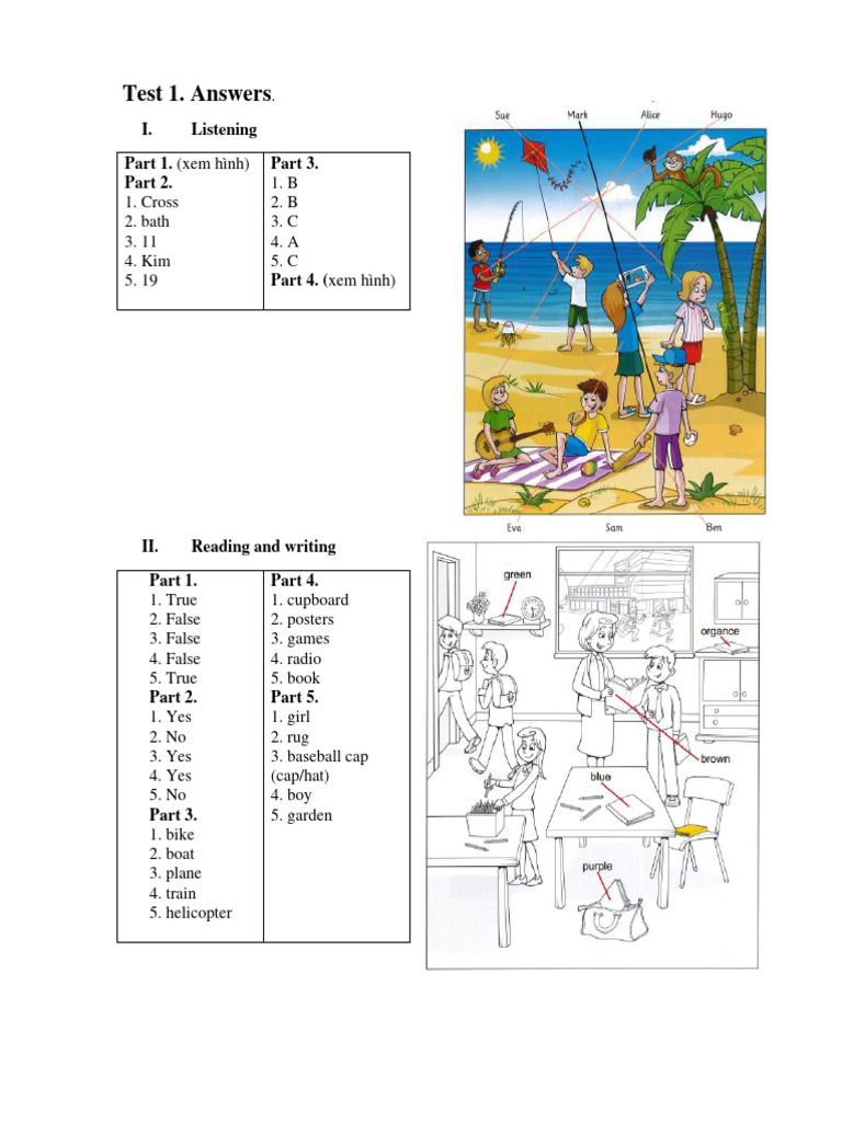 Starters 4. Key | PDF