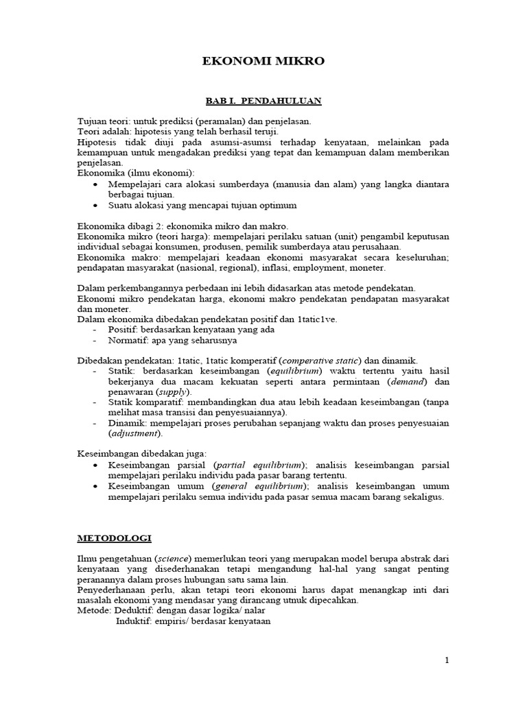 Ekonomi Mikro LENGKAP | PDF
