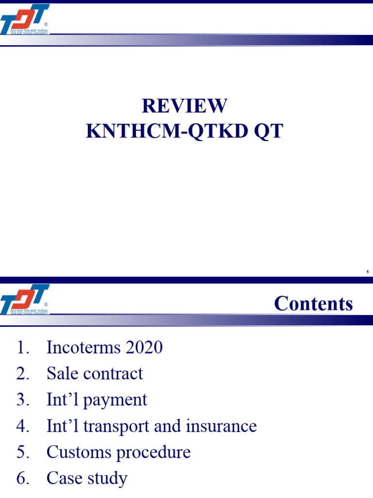 KNTHCM 2024 Review CLC | PDF | Business Law | Trade