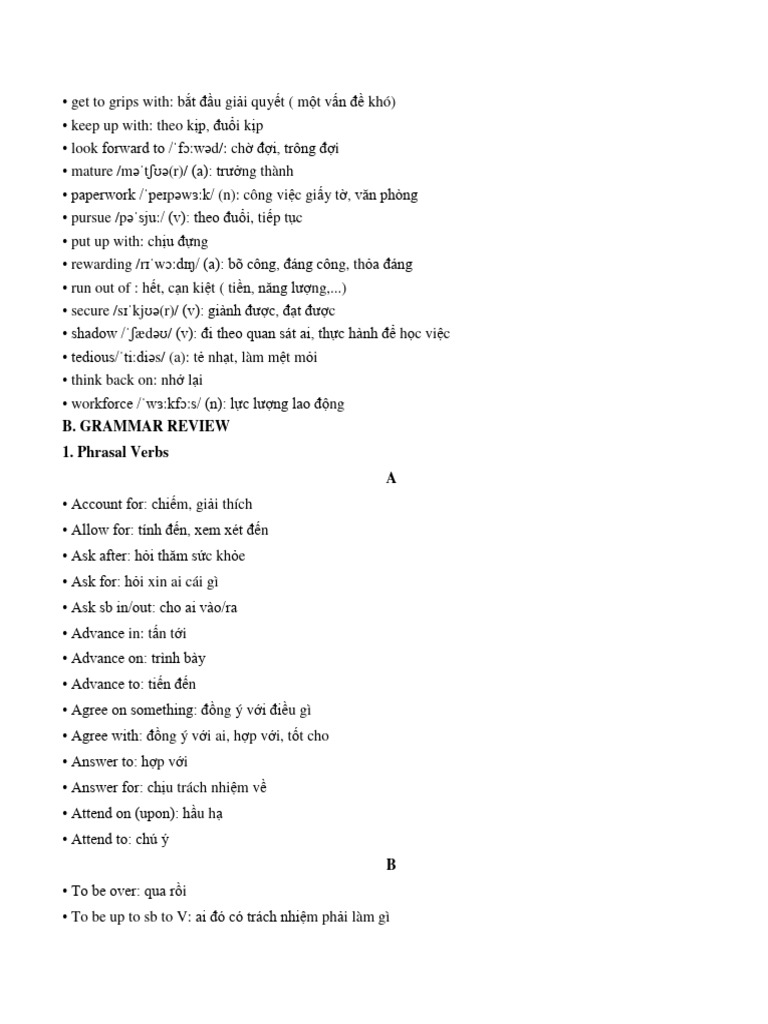 Phrasal Verbs Thông D NG | PDF