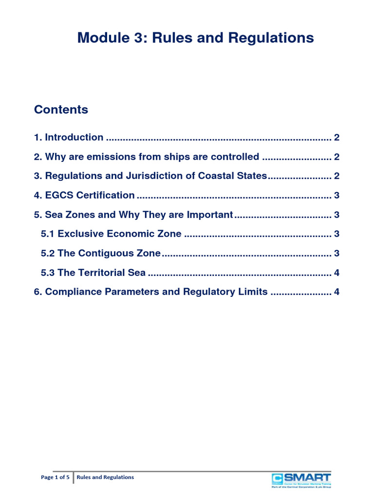 Rules and Regulations-NOTES | PDF | Territorial Waters