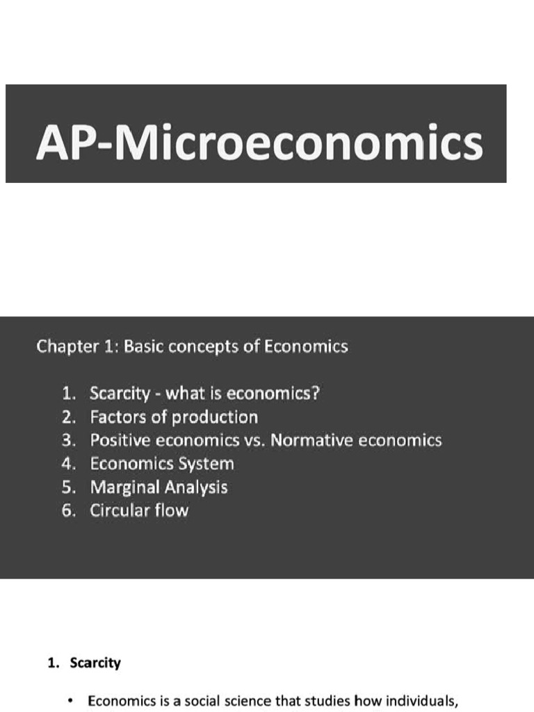 Chapter 1 Basic Economics | PDF | Macroeconomics | Economics
