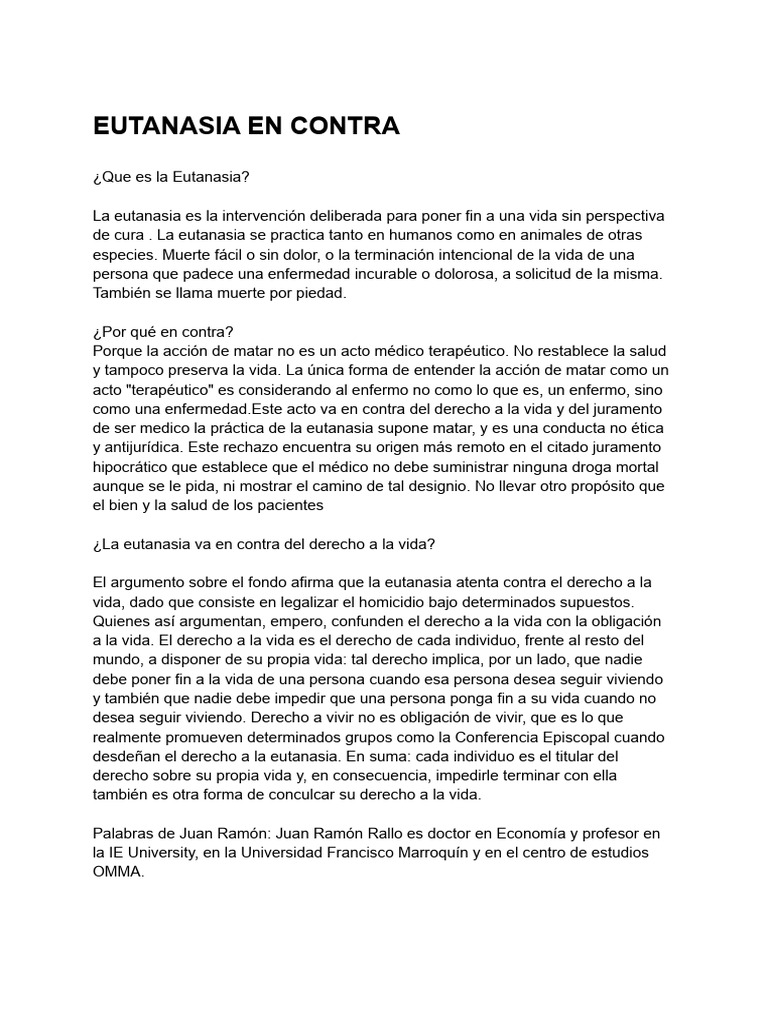 EUTANASIA | PDF
