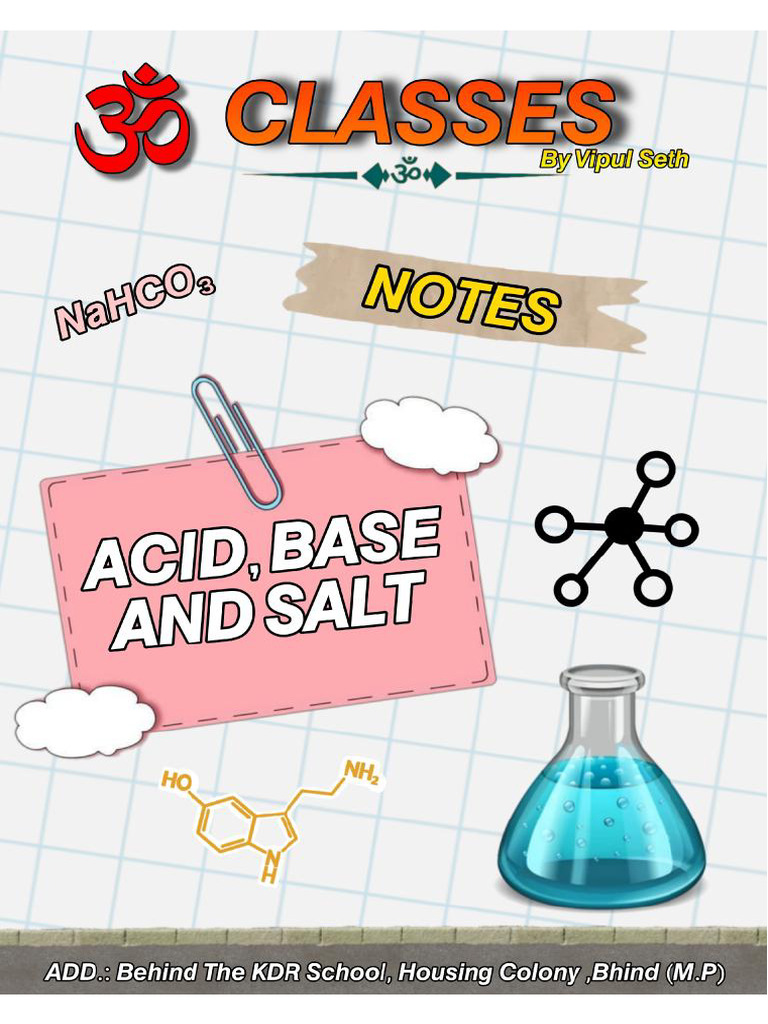 Acid, Base and Salts Notes LL ? Classes LL | PDF