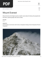 Mount Everest: Facts and Trivia Quiz | PDF