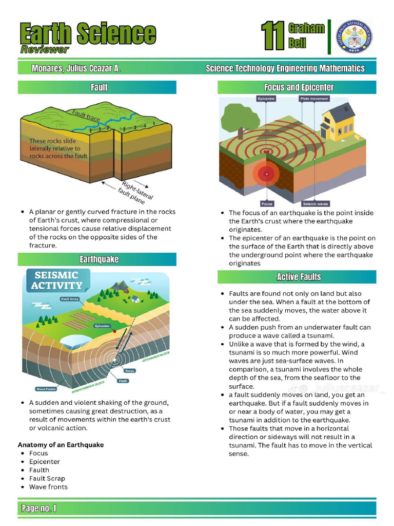 11 Earth Science REVIEWER | PDF