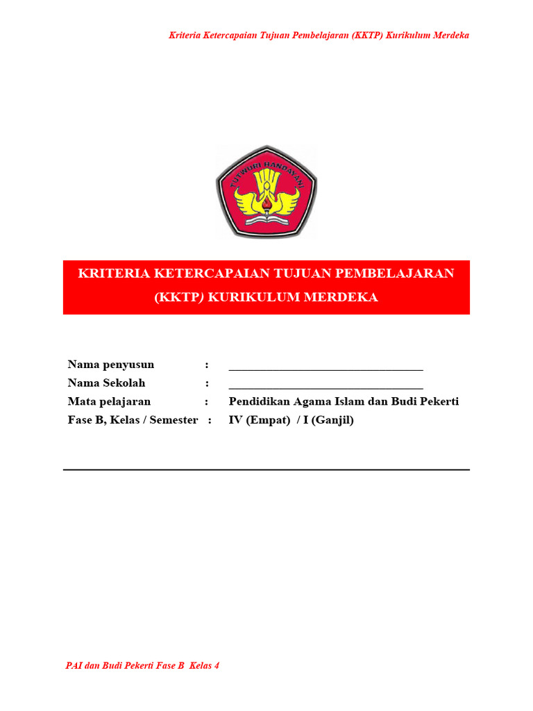 KKTP Kurikulum Merdeka | PDF