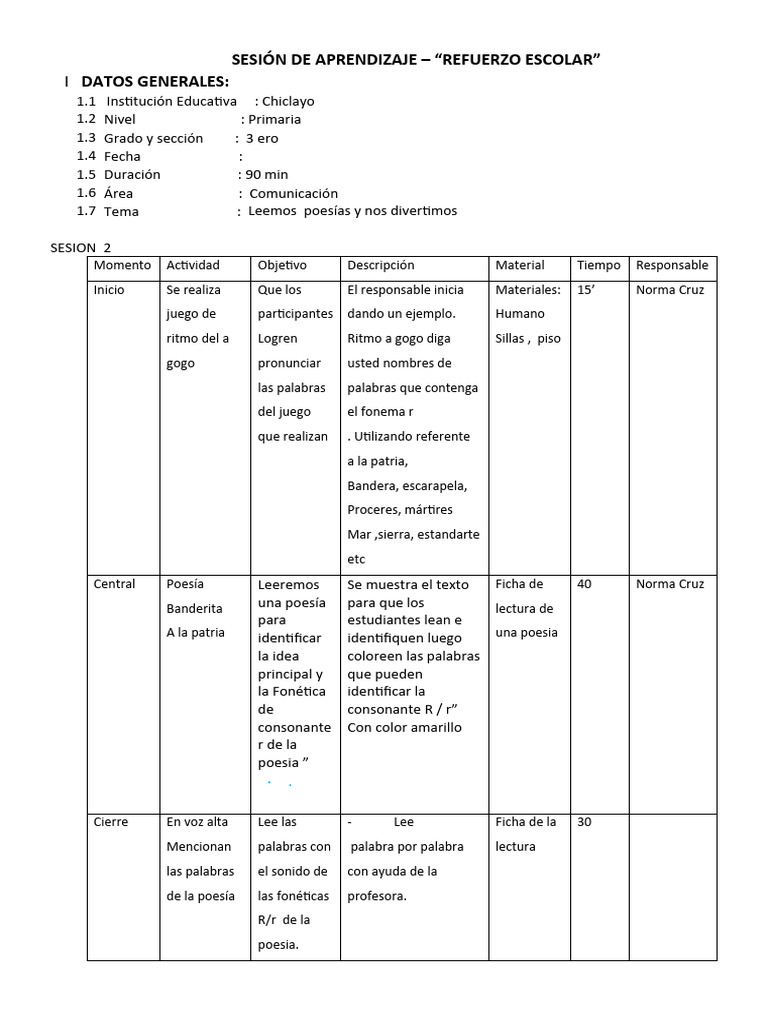 Sesion Poema Con R Patria | PDF | Poesía | Comunicación humana