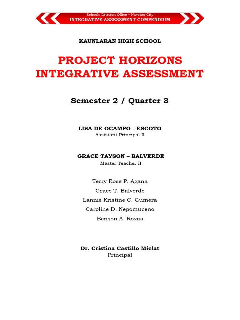 SDO Integrative-Assessment-Compendium-KHS SHS ABM GAS HUMSS | PDF ...