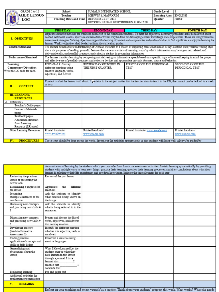 Grade 8 Week 9 | PDF | Learning | Human Communication