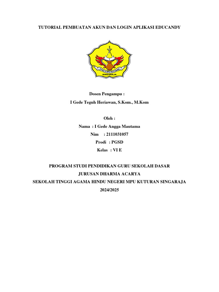 Tutorial Akun dan Login Educandy | PDF | Karier & Perkembangan