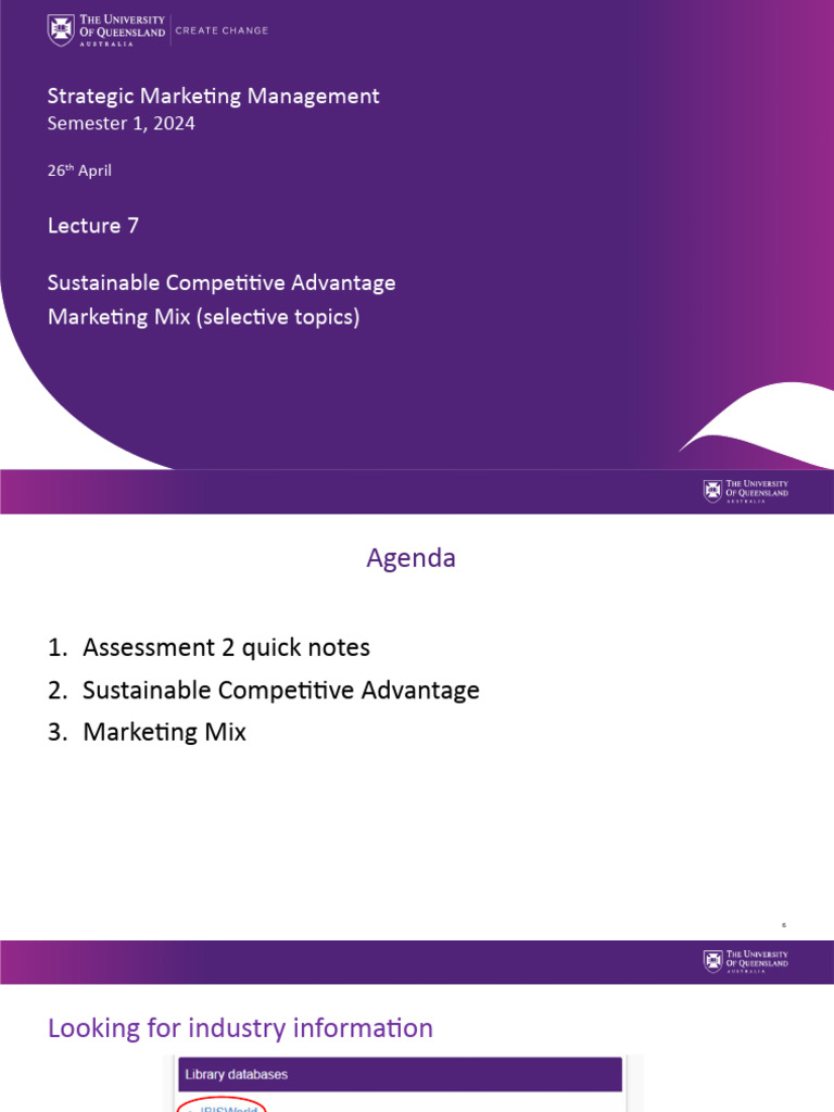 Week 7 Sustainable Competitive Advantage | PDF | Product (Business ...