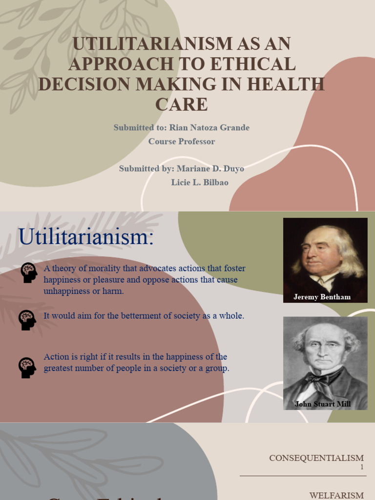 Utilitarianism As An Approach To Ethical Decision Making | PDF ...