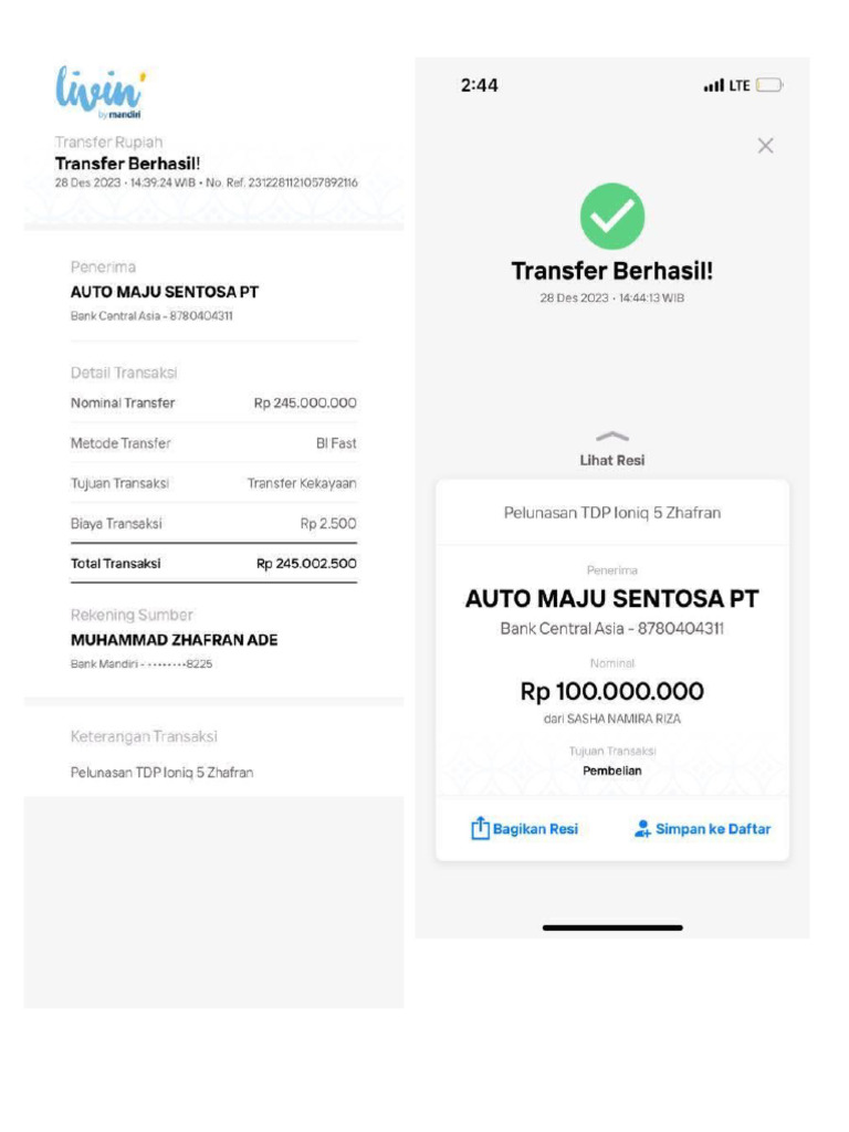 Bukti TRF Zhafran | PDF