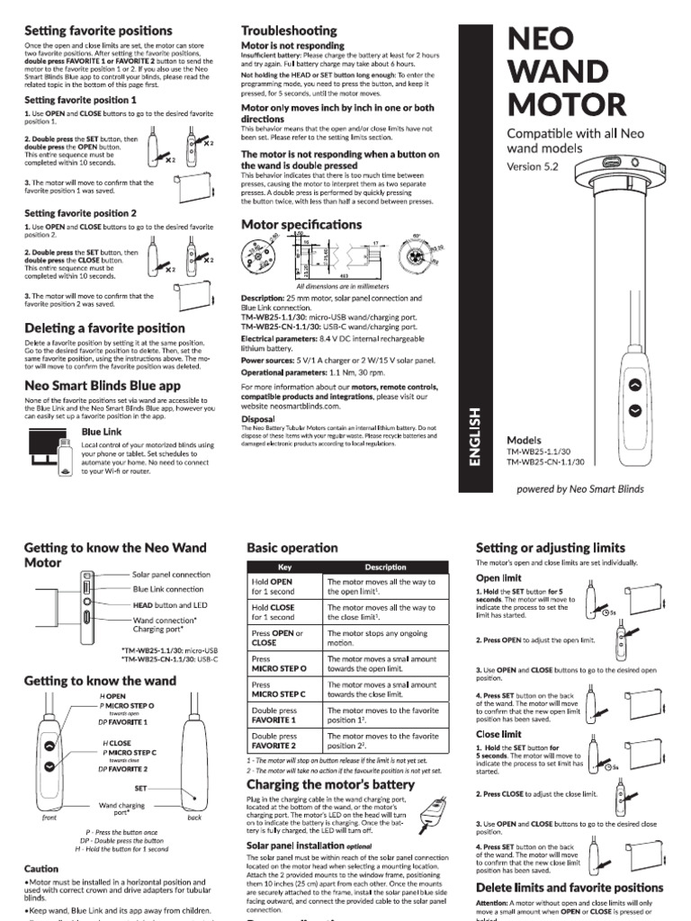 Neo Battery TM-WB25 EN | PDF