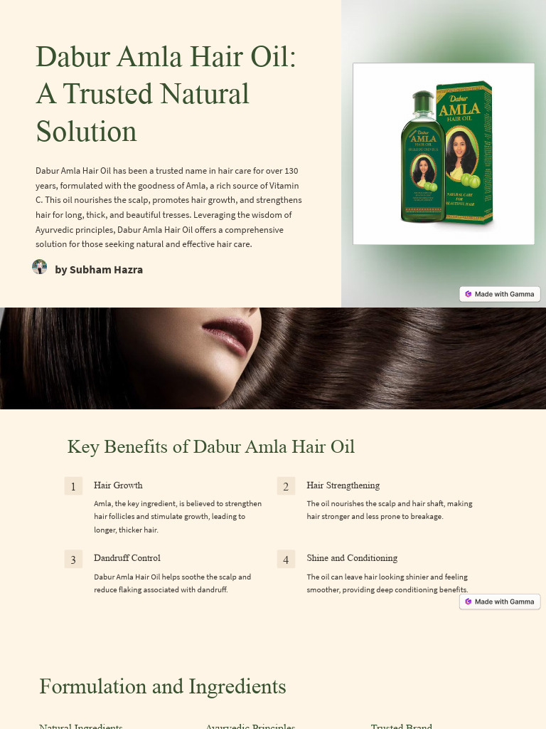Benefits of Dabur Amla Hair Oil | PDF | Brand | Reputation