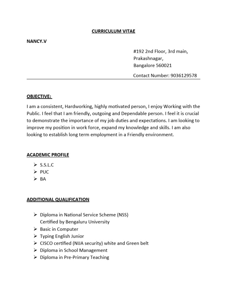 Nancy Resume | PDF | Technical Support | Procurement