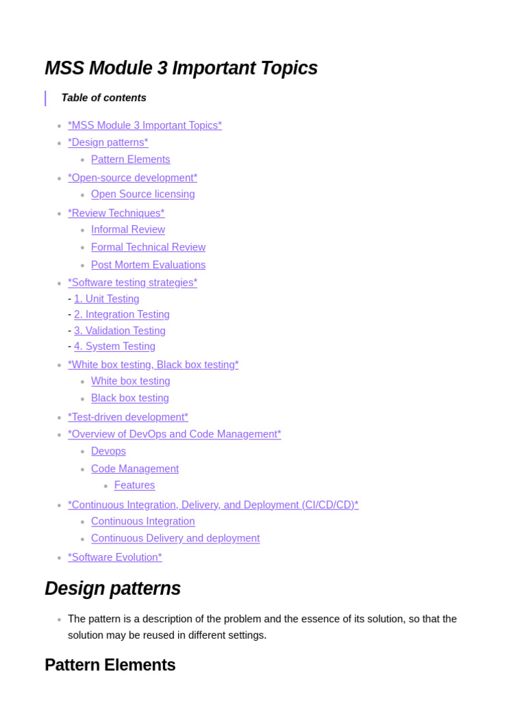 MSS Module 3 Important Topics | PDF | Test Driven Development ...