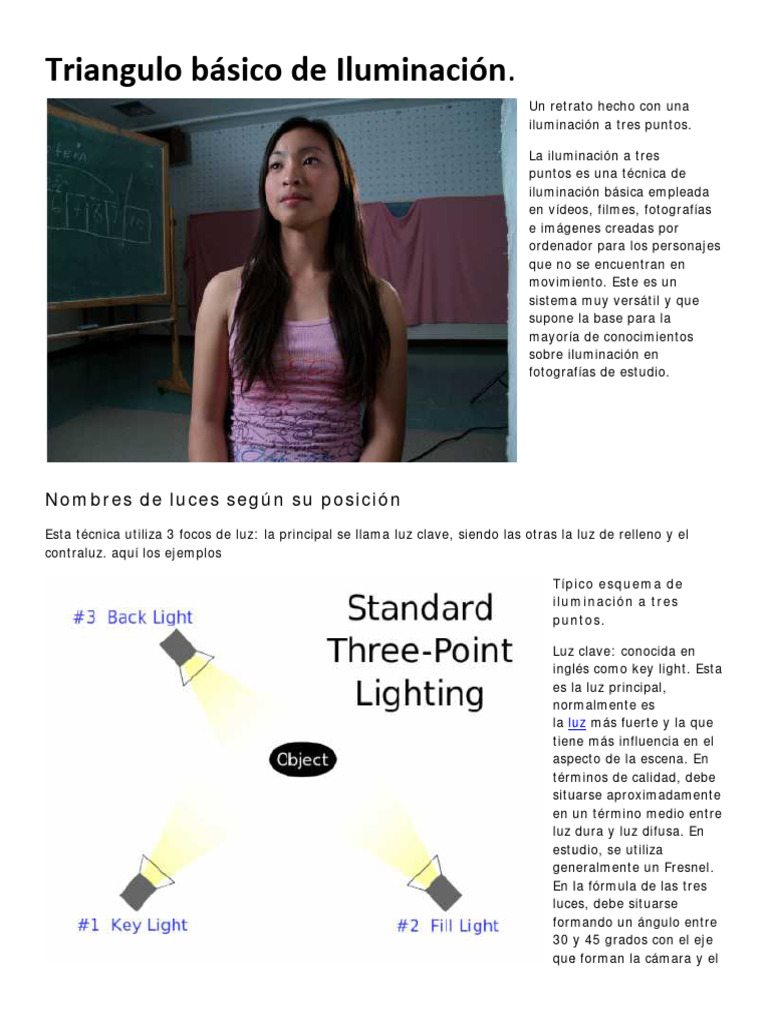 Triangulo Basico de Iluminacion | PDF | Óptica | Radiación electromagnética