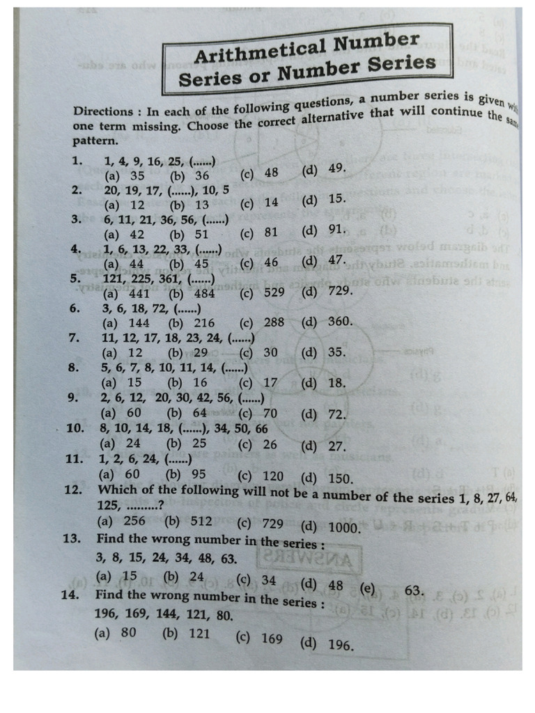 Arithmetical Number or Number Series | PDF