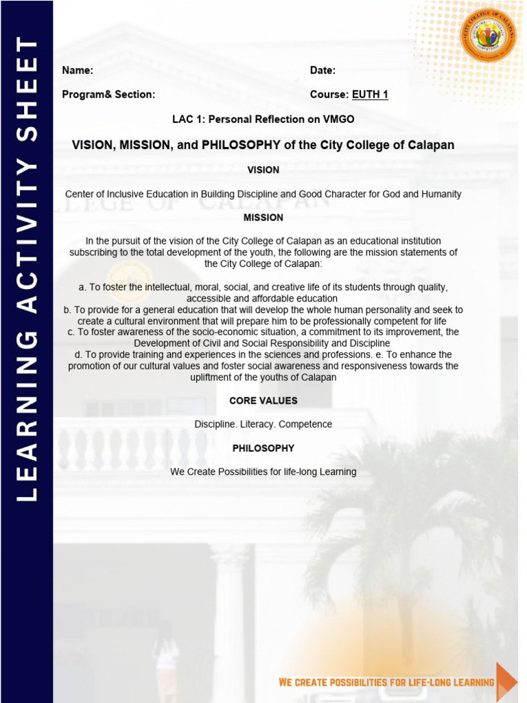 Learning Activity Sheet 1 | PDF