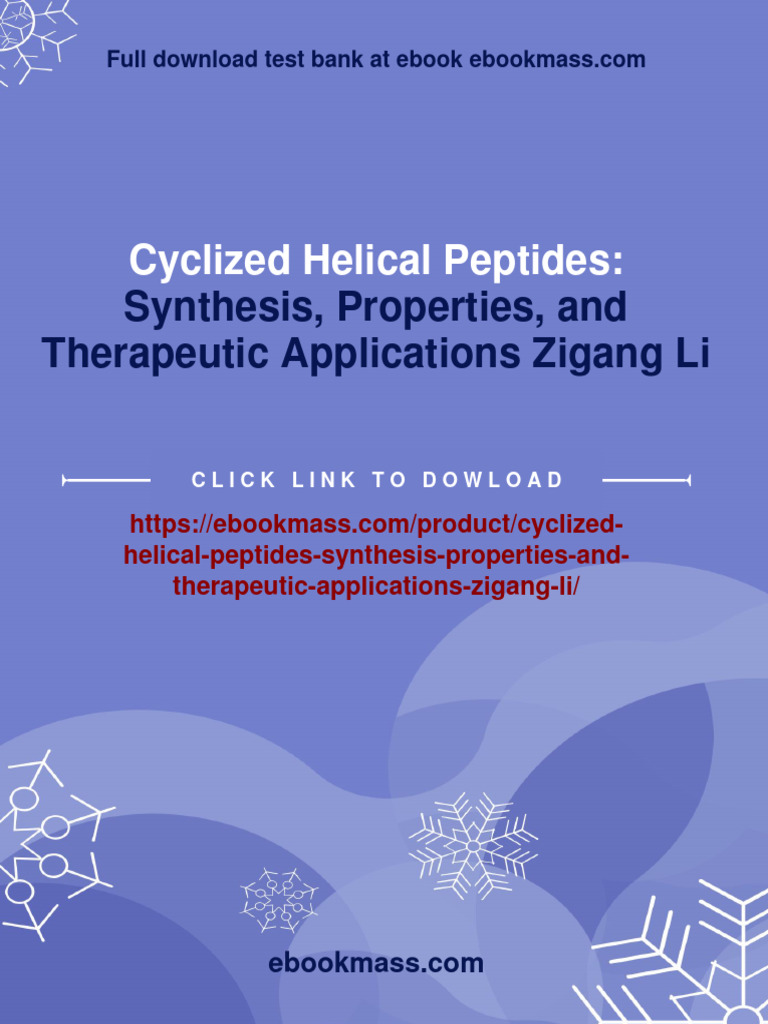 (PDF Download) Cyclized Helical Peptides: Synthesis, Properties, and ... (PDF Download) Cyclized Helical Peptides: Synthesis, Properties, and ...