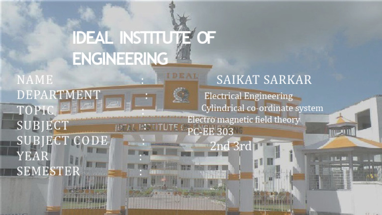 Ideal Institute of Engineering::::::: Name Department Topic Subject ...