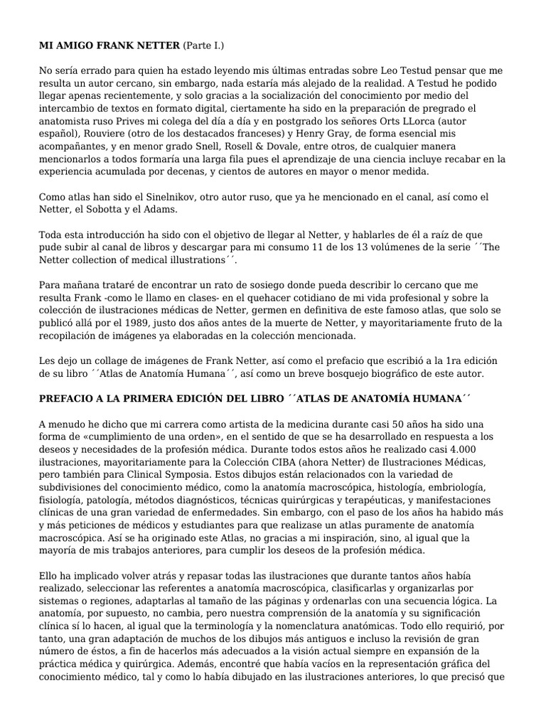 Frank Netter: Maestro de la Anatomía | PDF | Anatomía | Medicina