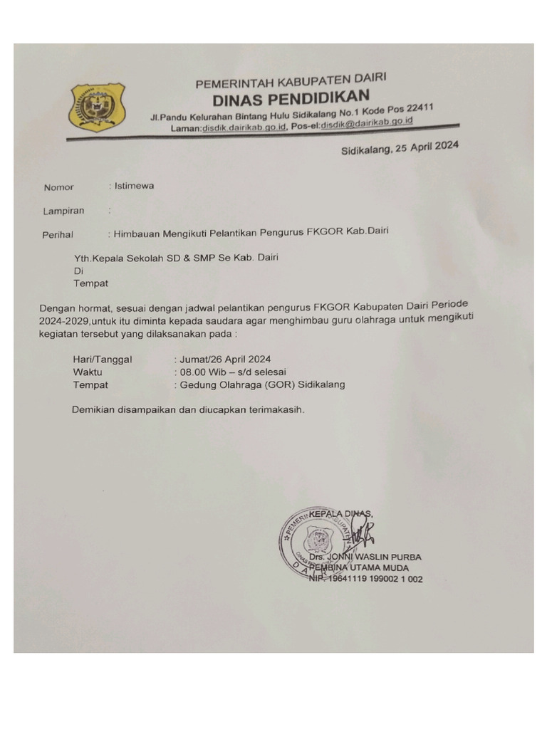 Surat Himbauan | PDF