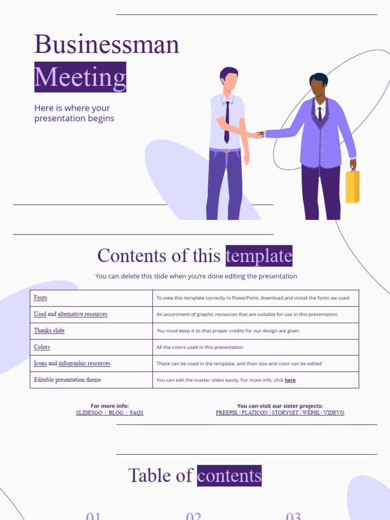 Businessman Meeting by Slidesgo | PDF | Planets | Saturn