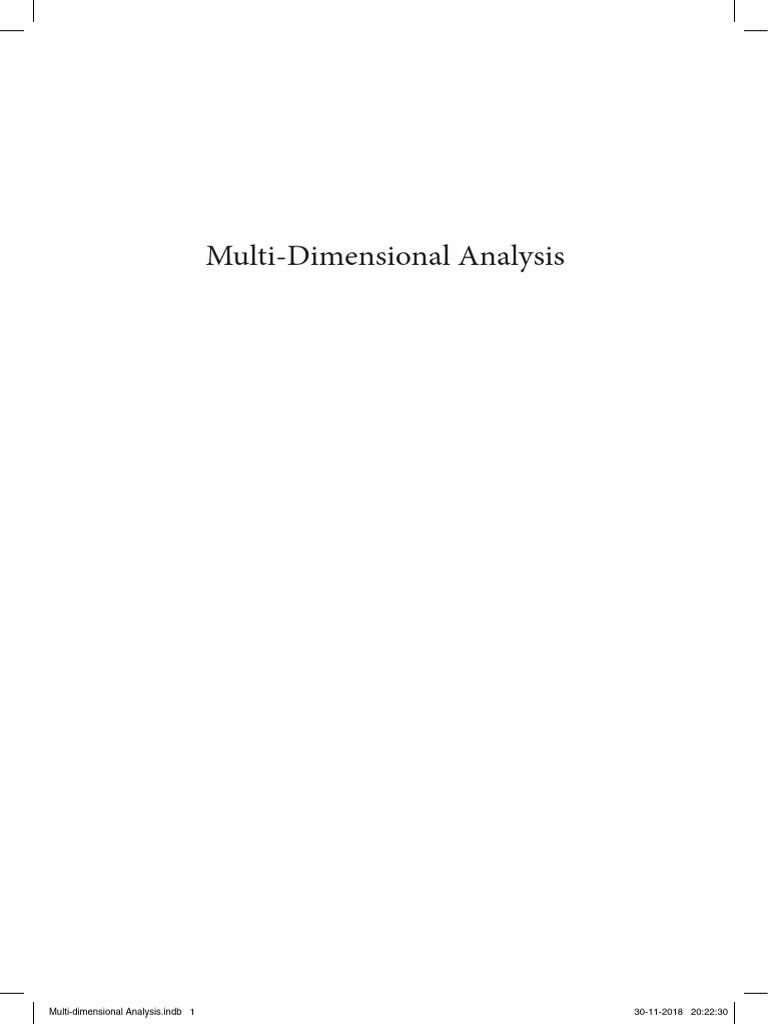 Multi-Dimensional Analysis - Indb 1 30-11-2018 20:22:30 | PDF | Spss ...