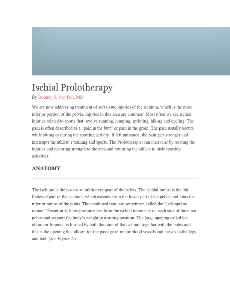 Ischial Prolotherapy | PDF | Limbs (Anatomy) | Musculoskeletal System