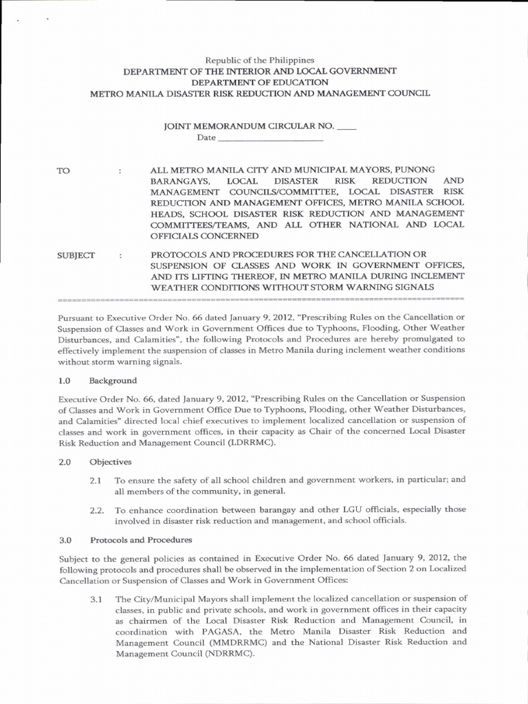 DILG Joint Circulars 20131017 D1227b6a87 | PDF | Emergency Management ...