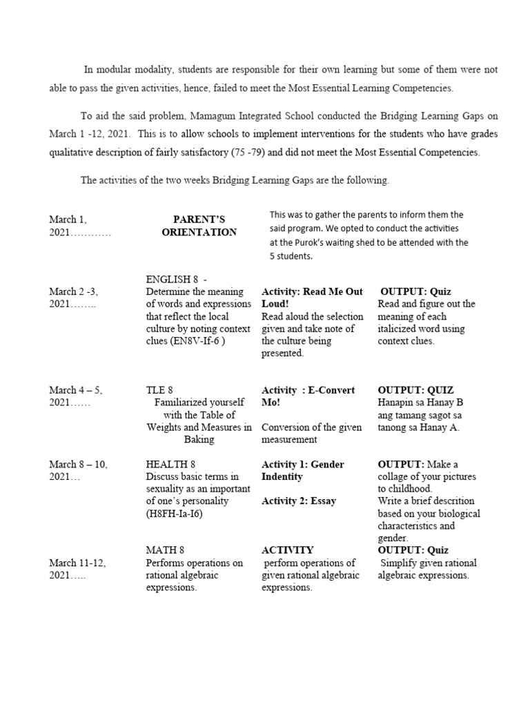 Narrative Report Bridging | PDF | Behavioural Sciences