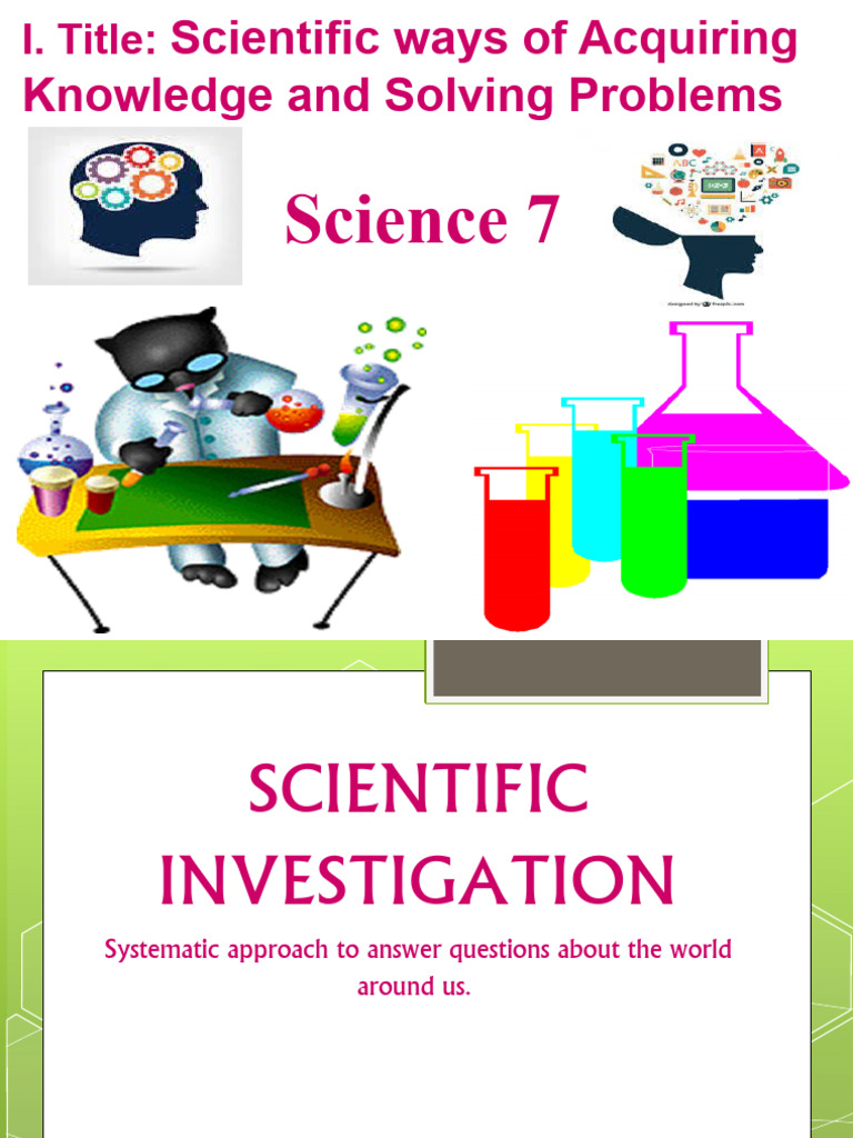 Scientific Investigation (Q1-Week1) | PDF | Experiment | Scientific Method
