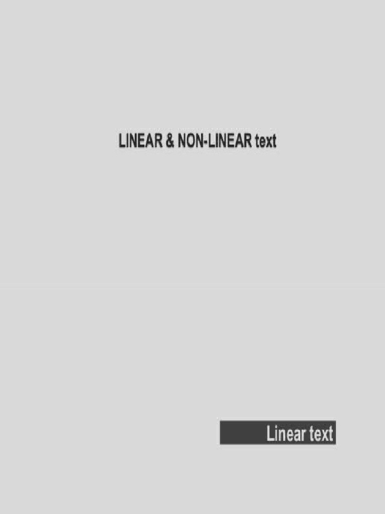 Linear Non Linear Text | PDF