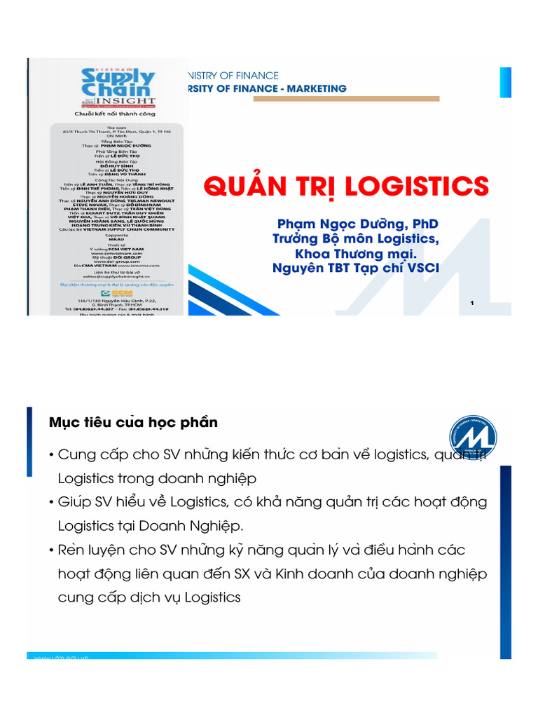 CHUONG 1 - Tong Quan Ve QTLOG - TH | PDF