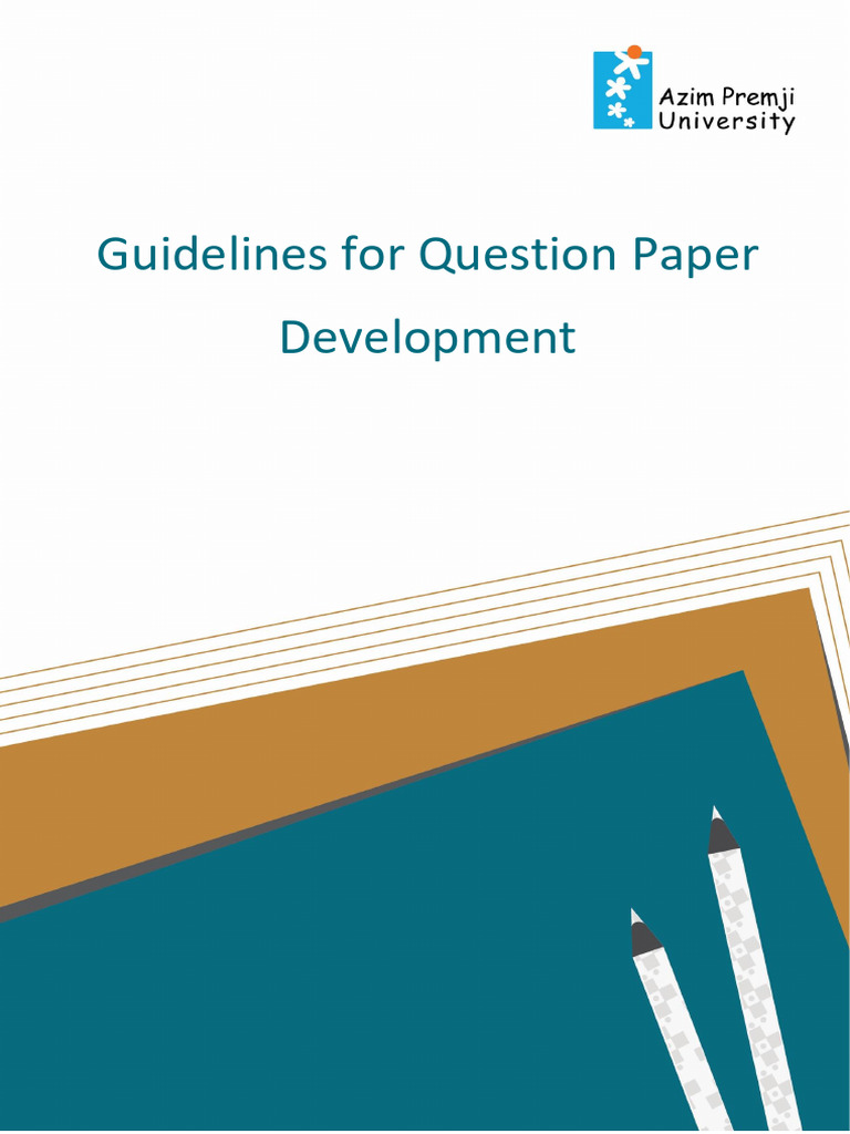 Guidelines For Question Paper Development | PDF | Educational ...
