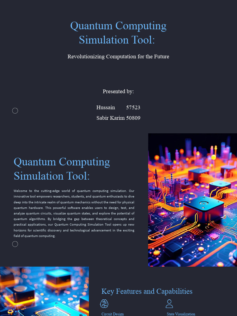 Final Presentation Quantum Computing Simulation Tool | PDF | Quantum Computing | Computing
